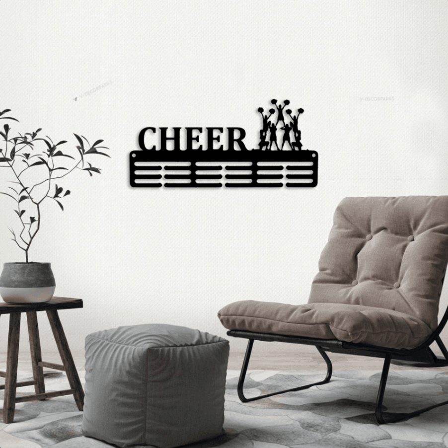 Customized Cheerleader Medal Hanger With Led Lights, Metal Sign - 12 ...