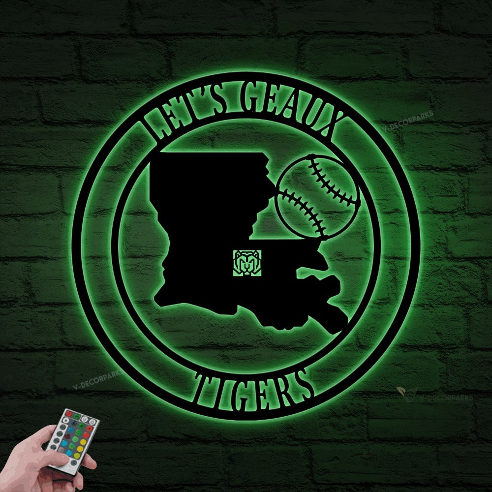 Customized Lsu Tigers Led Lights Sign, Lsu Tiger Baseball Sign ...