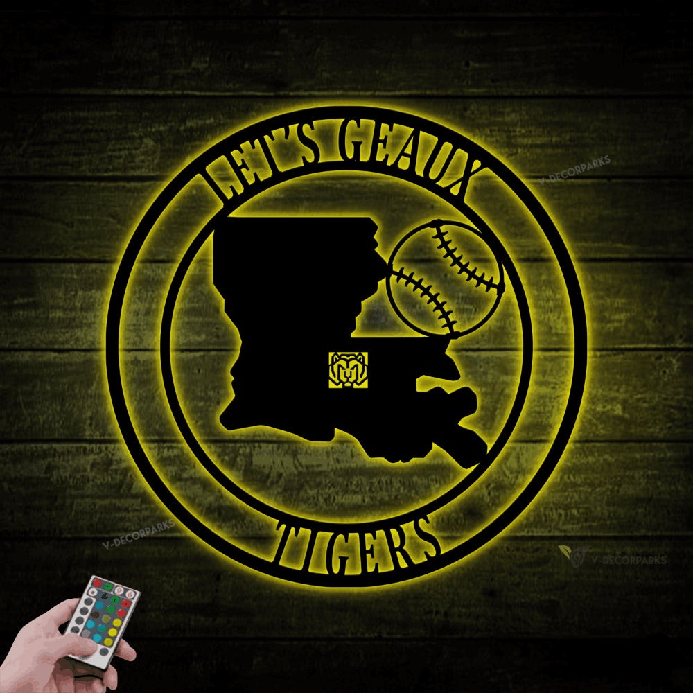 Customized Lsu Tigers Led Lights Sign, Lsu Tiger Baseball Sign ...