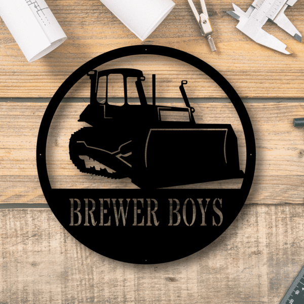 Dozer Monogram Customized Metal Signs, Custom Metal Sign, Custom Signs ...