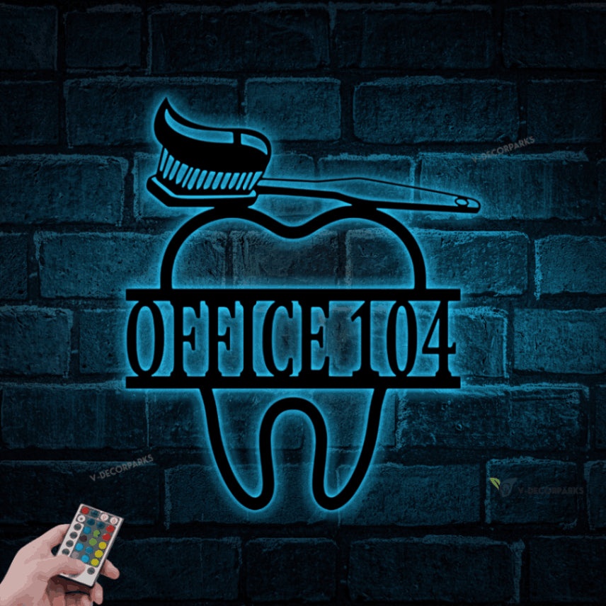 Dentist Office Wall Decor , Dentist Gift, Dental Office Sign With Led ...
