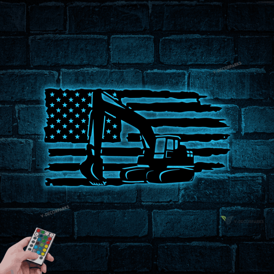 Excavator Signs With Led Lights, Excavator Name Sign, Excavator Signs ...