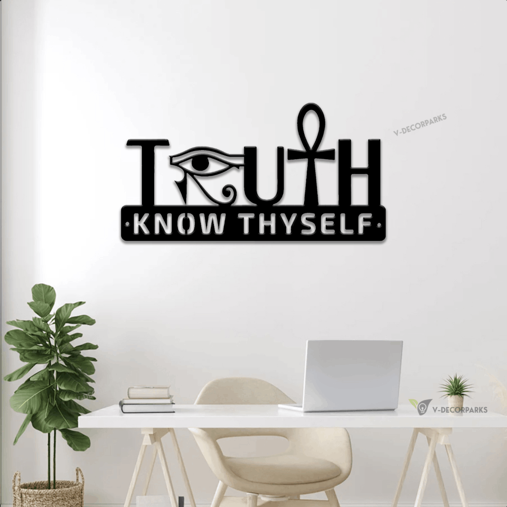 Eye Of Horus And Ankh Symbol Metal Wall With Led Lights, Ankh And Eye ...