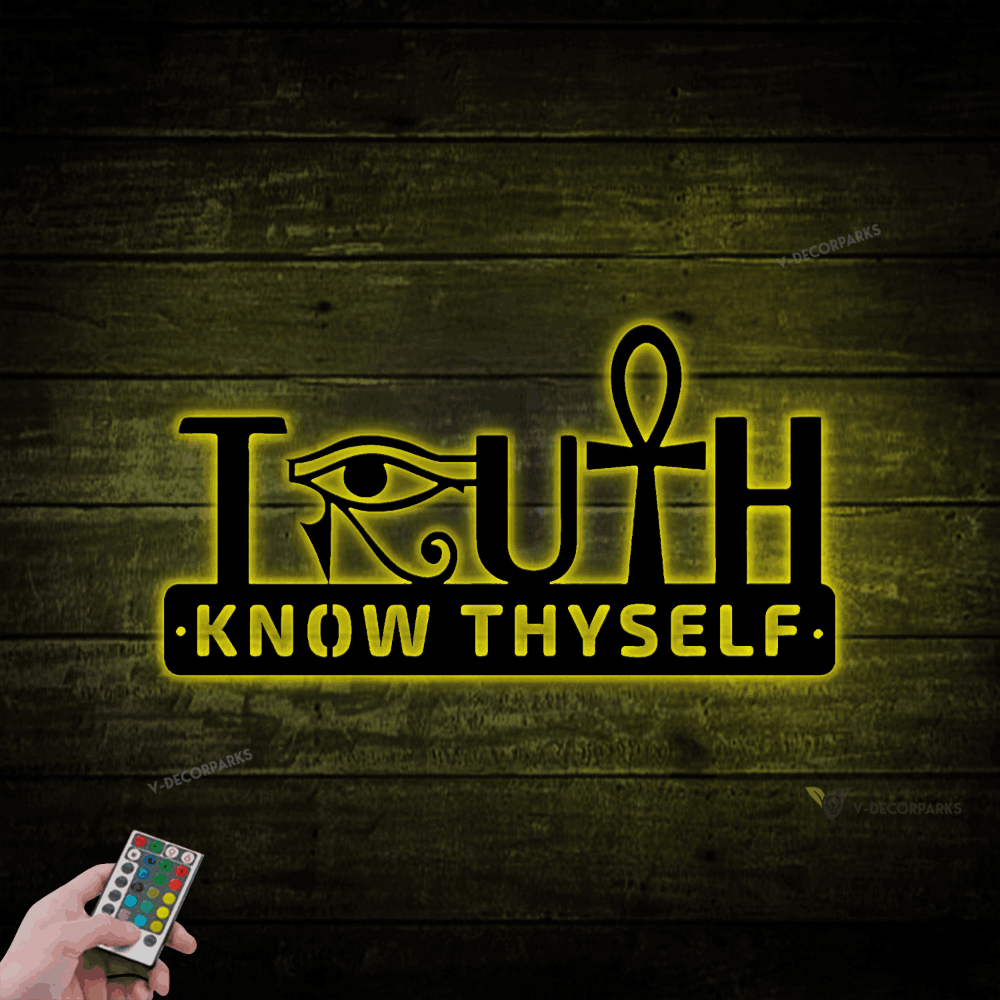 Eye Of Horus And Ankh Symbol Metal Wall With Led Lights, Ankh And Eye ...