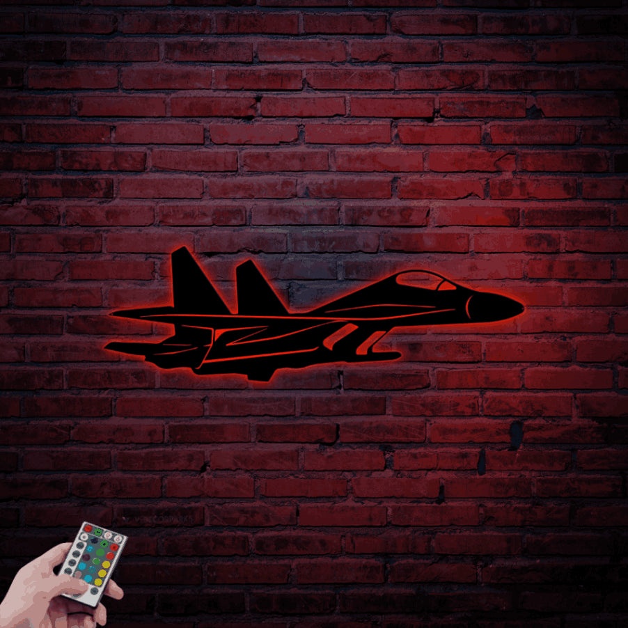 F16 Metal Sign With Led Lights, Military Jet Plane, Fighter Jet Metal ...