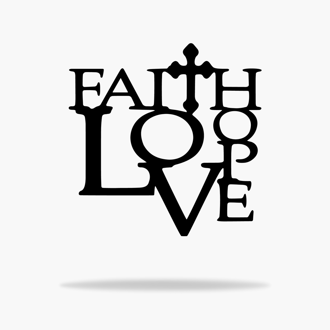 Faith Love Sign Cut Metal Monogram Sign, Door Hanger, Metal Decorative ...