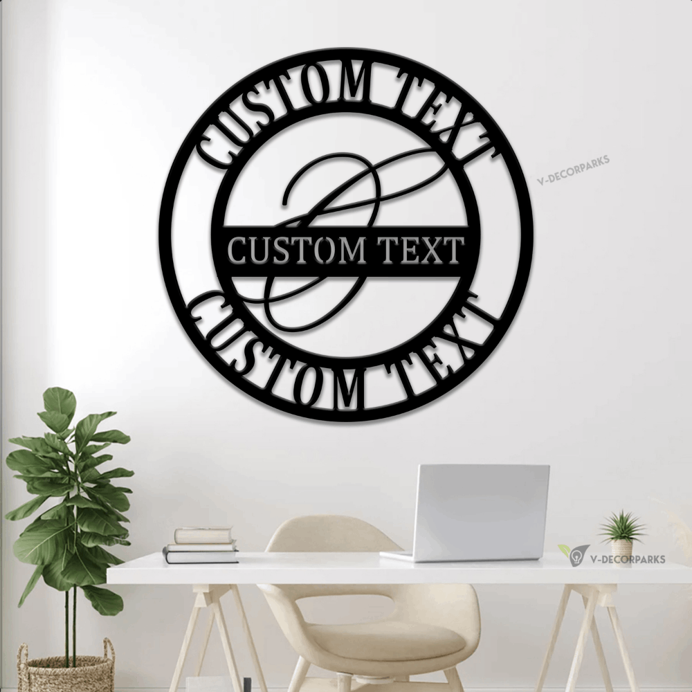 Family Name Metal Monogram Sign With Led Lights, Personalized Metal ...