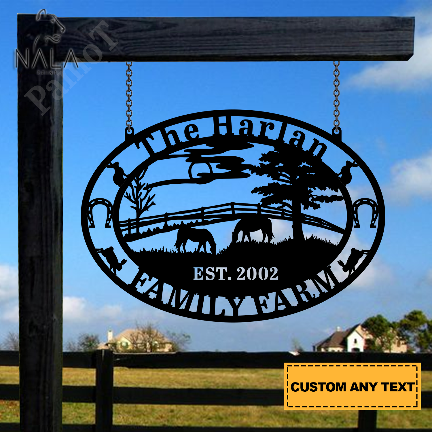 Horse Ranch Large Metal Sign,metal Horse Farm Sign, Perfect Metal Sign ...