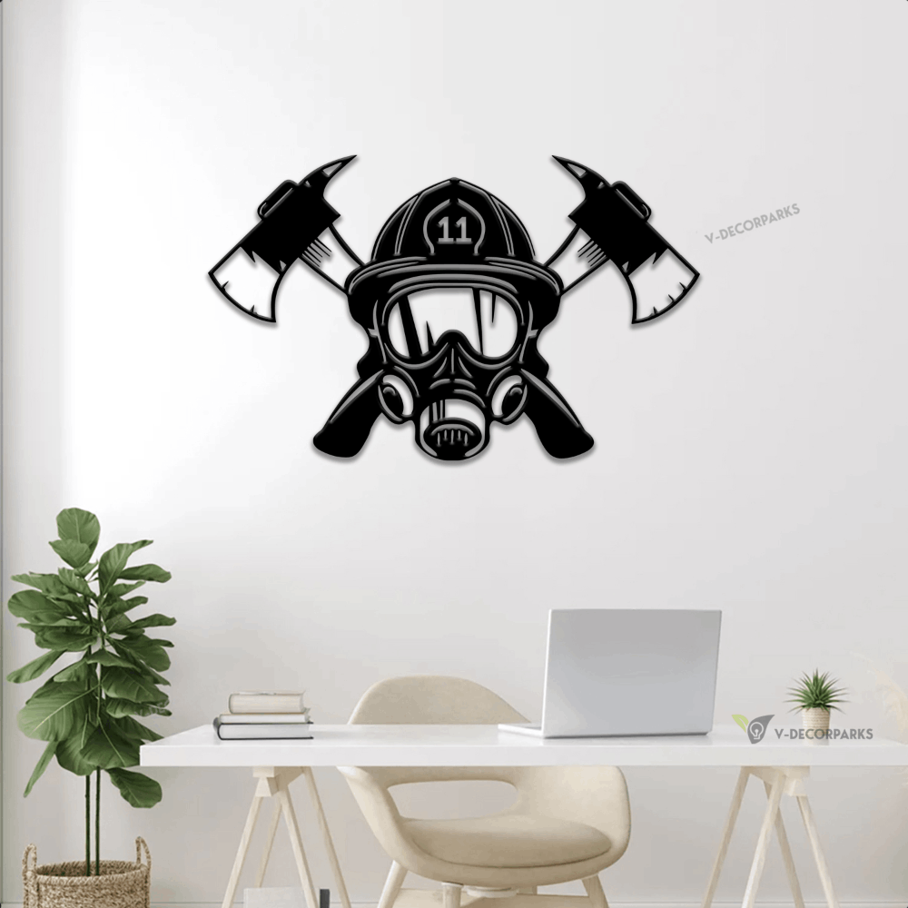 Firefighter Metal Sign With Led Lights, Personalized Fd Fireman Name ...