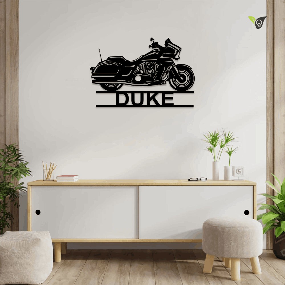 Custom Motorcycle Metal Wall Art With Led Light, Personalized ...