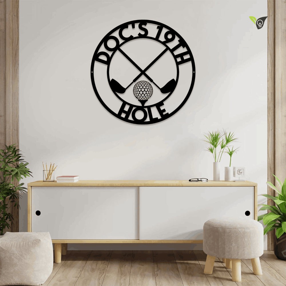 Personalized Golf Metal Sign With Led Lights, Personalized Golf Decor ...