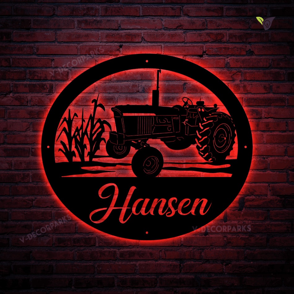 Metal Farm Sign , Corn Stalks, Tractor Sign Customized, Metal Wall Art ...