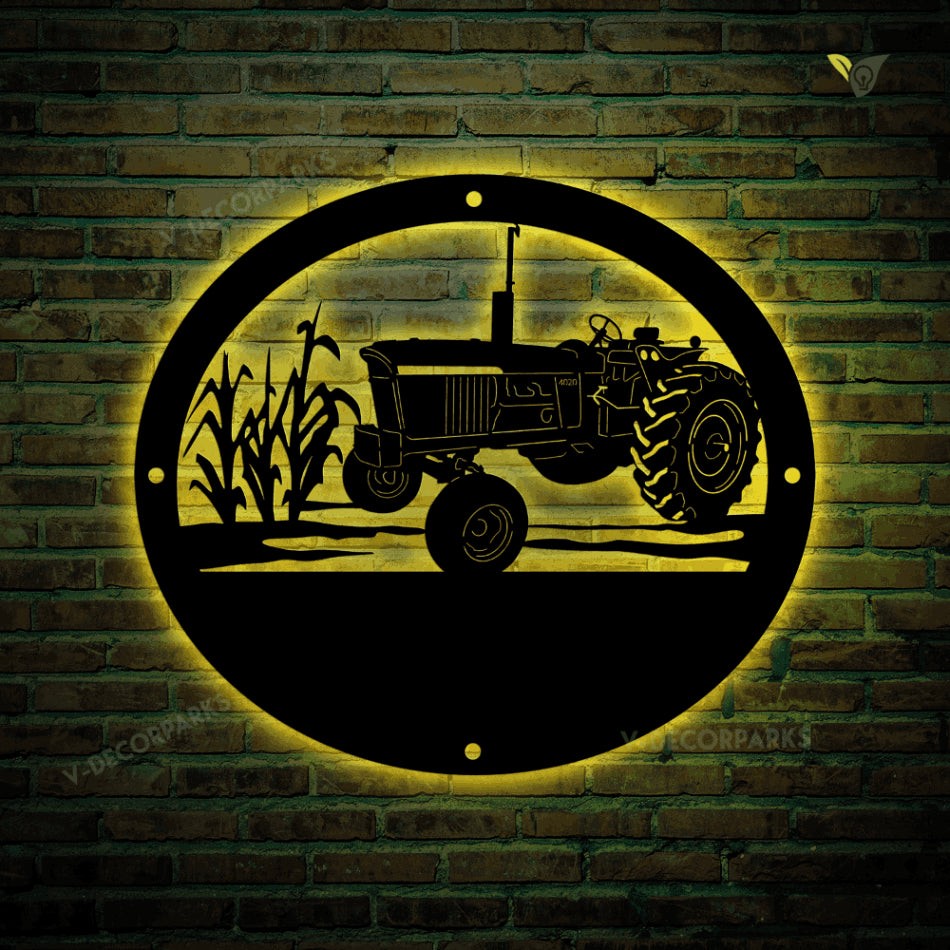 Metal Farm Sign , Corn Stalks, Tractor Sign Customized, Metal Wall Art ...