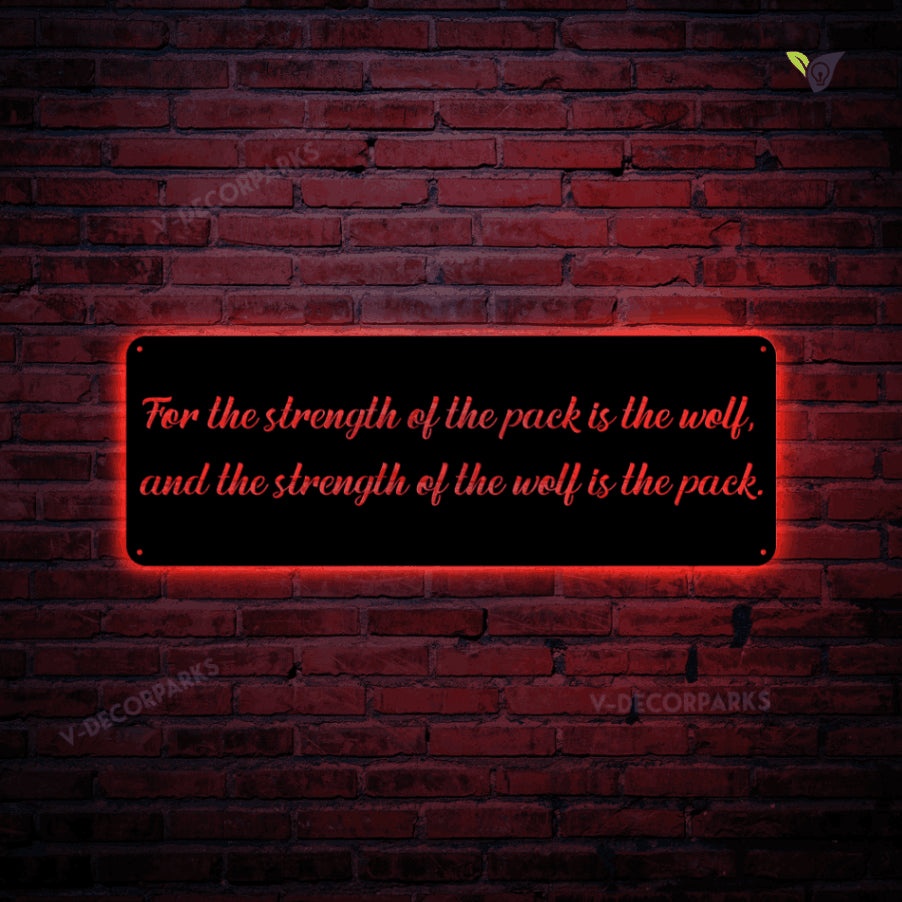 Custom Metal Quote Sign And Sayings, Cut Metal Sign With Led Lights ...