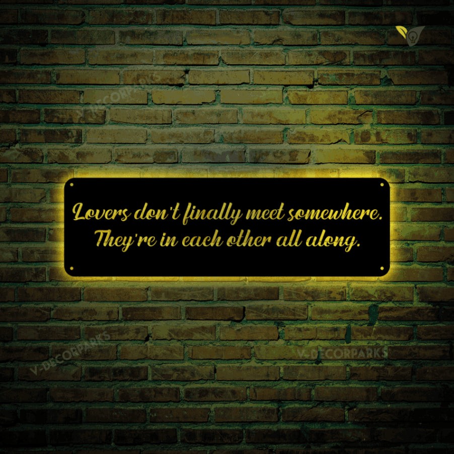 Custom Metal Quote Sign And Sayings, Cut Metal Sign With Led Lights ...