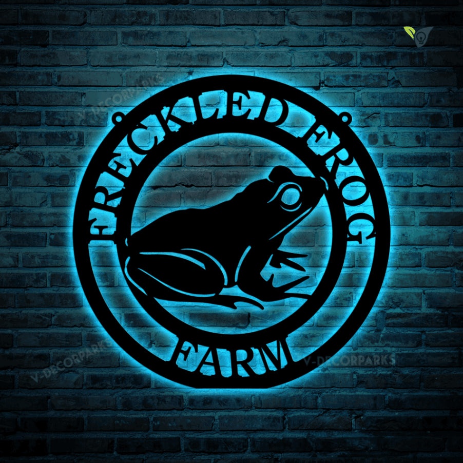 Tree Frog Sign, Cut Metal Sign With Led Lights, Metal Wall Art, Metal ...