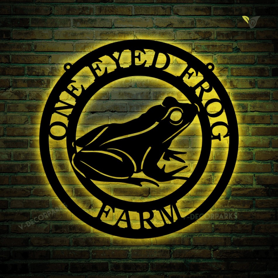 Tree Frog Sign, Cut Metal Sign With Led Lights, Metal Wall Art, Metal ...