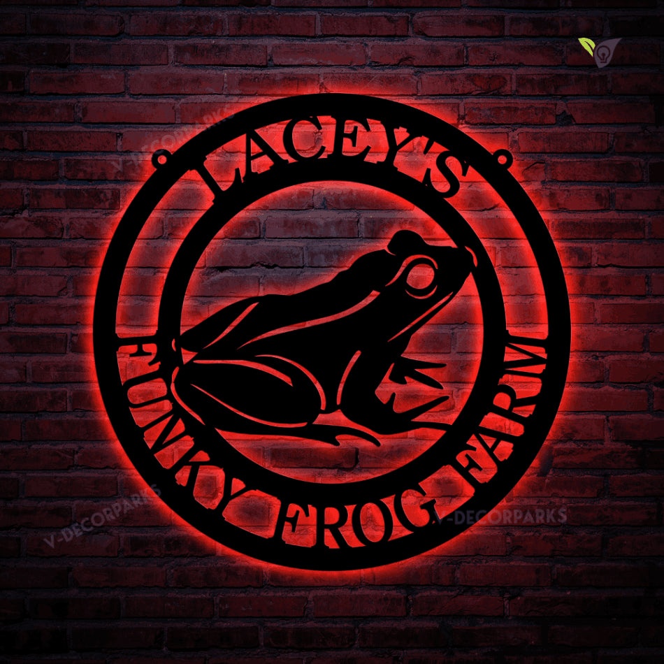 Tree Frog Sign, Cut Metal Sign With Led Lights, Metal Wall Art, Metal ...