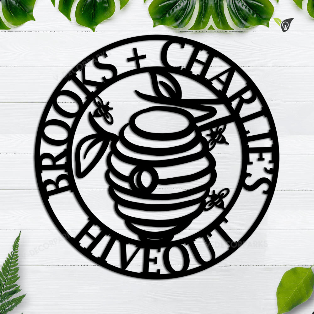 Personalized Metal Beehive Sign, Metal Bee Sign, Beekeeper Business ...
