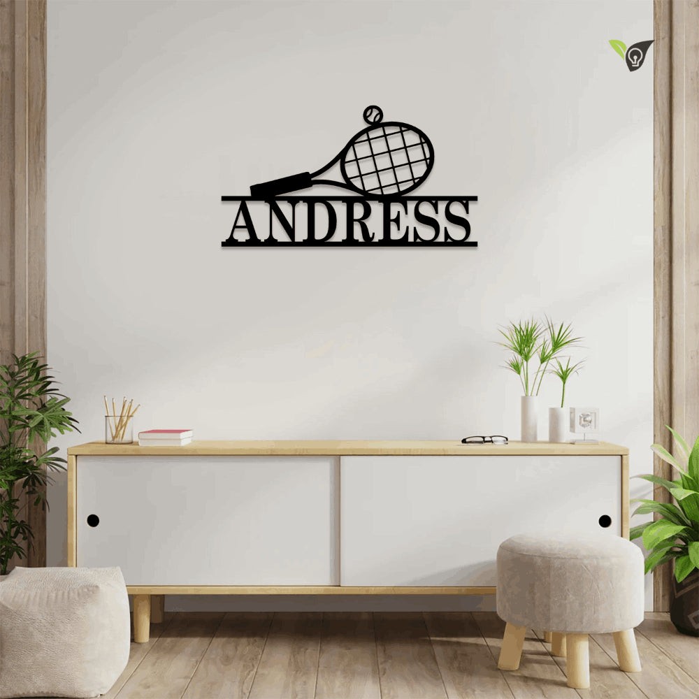 Personalized Tennis Metal Sign With Led Lights, Metal Sports Decor ...
