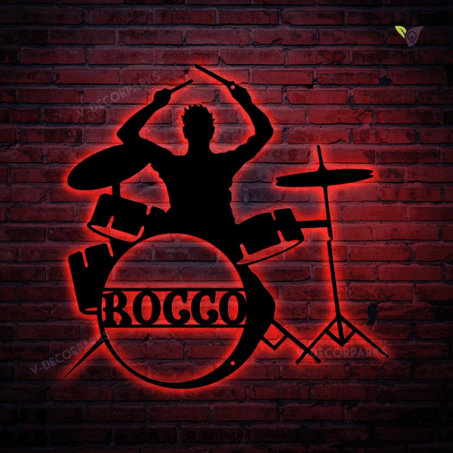 Personalized Rock N Roll Metal Sign With Led Lights, Signs For Band ...