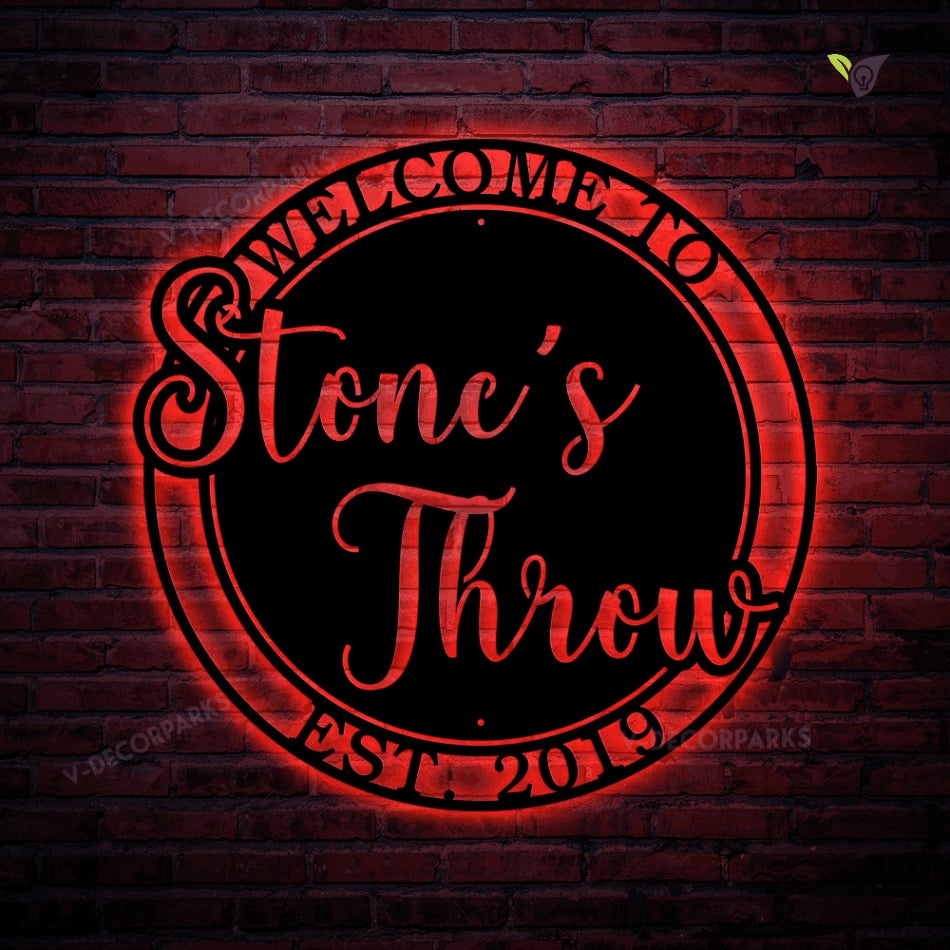 Personalized Welcome To The Patio With Established Date Metal Sign With ...