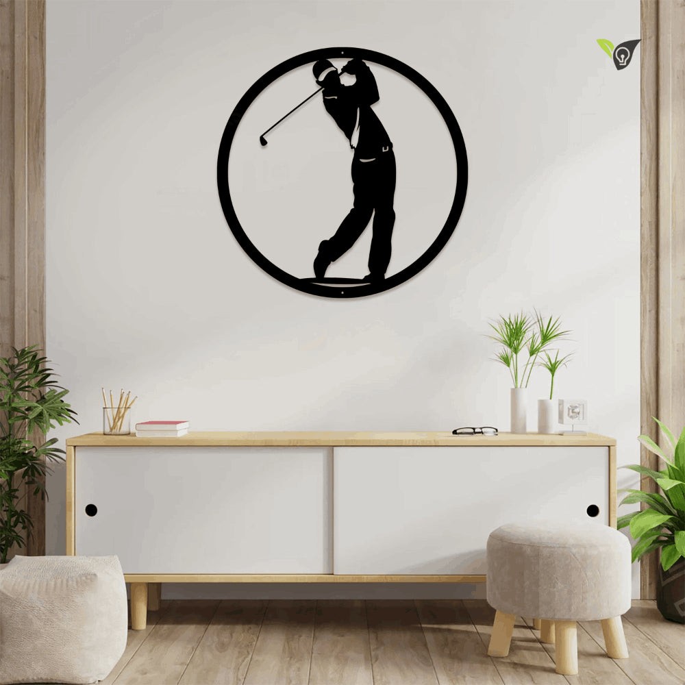 Golfer Metal Wall Art, Golfer Gift, Golf Gift, Metal Wall Hanging, Gift ...