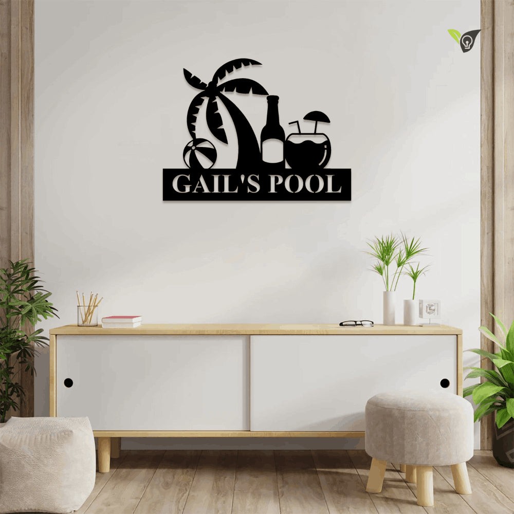 Personalized Beach Theme Metal Sign With Led Lights,custom Beach Theme ...