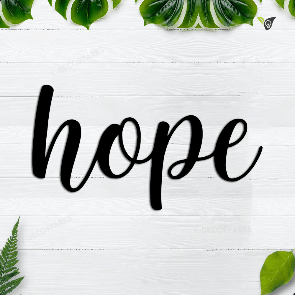 Hope Metal Word Art, Kembara Script Word Art, Indoor, Outdoor Hope ...