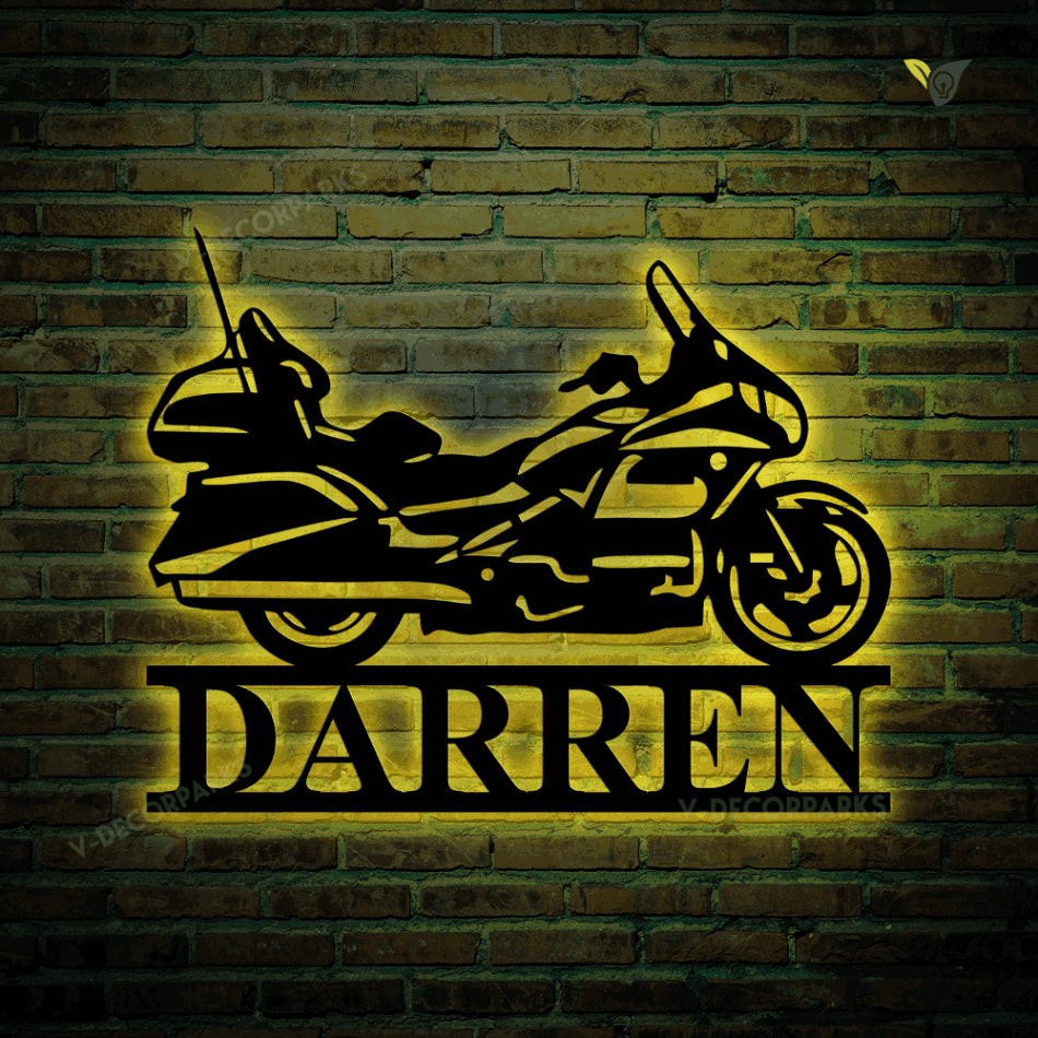 Custom Metal Motorcycle Sign, Personalized Motorcycle Name Metal Sign ...