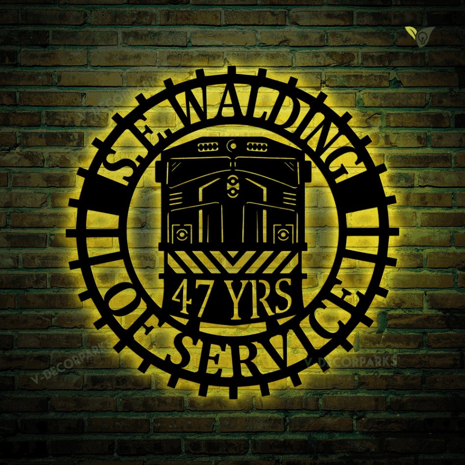 Train Sign, Retired Train Engineer, Personalized Train Sign, Gift ...