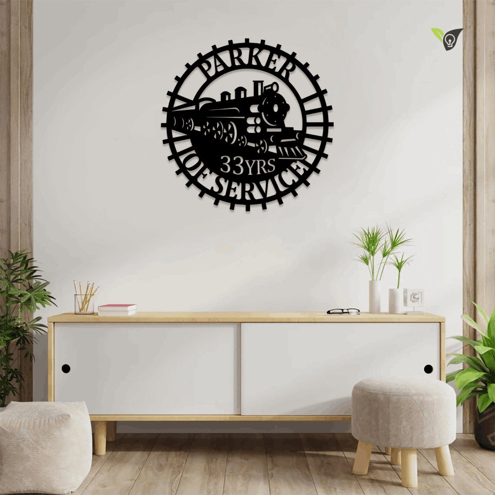 Personalized Train Sign, Retired Train Engineer, Locomotive Train, Gift ...