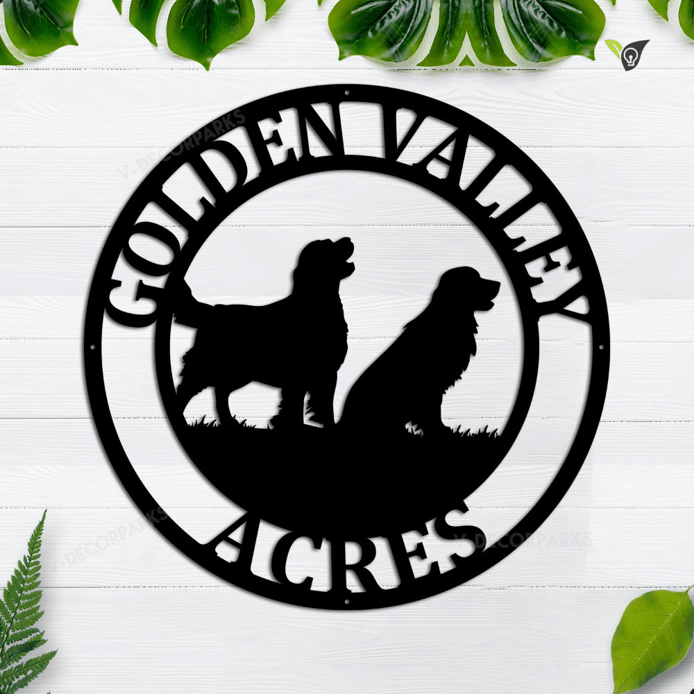 Golden Retriever Dog Sign, Entrance Sign, Wall Decor, Plasma Cut Steel ...