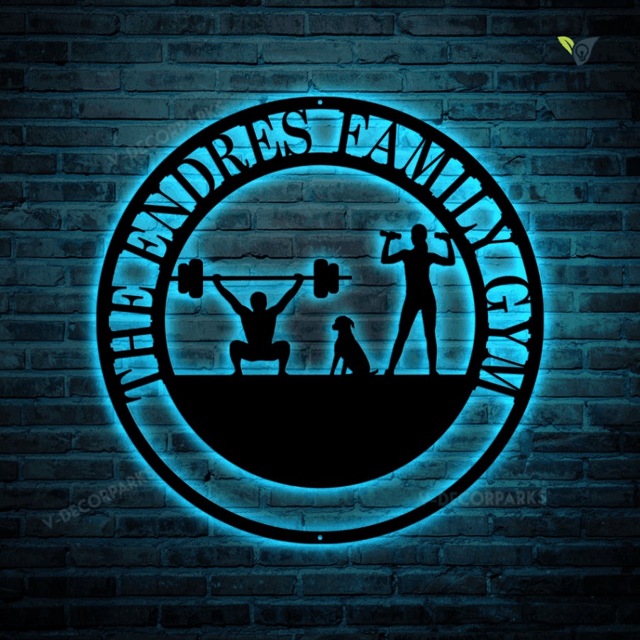 Gym Sign, Personalized Home Gym Sign, Custom Metal Gym Sign, Home Gym ...