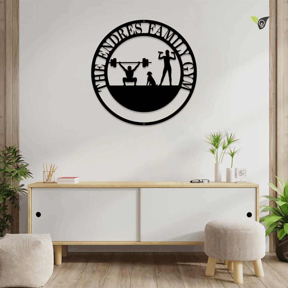 Gym Sign, Personalized Home Gym Sign, Custom Metal Gym Sign, Home Gym ...