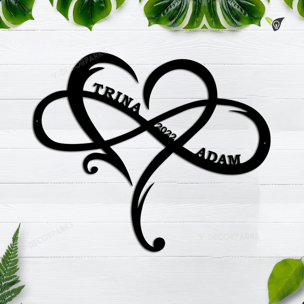 Personalized Metal Infinity Sign, Infinity Name Sign, Custom Metal Sign ...
