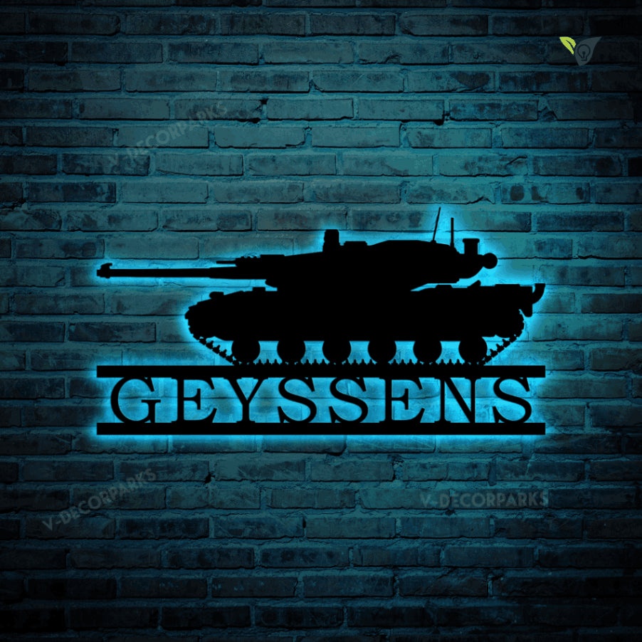 Personalized M1 A1/2 Abrams Tank Sign Hanging Name Garden Sign, Metal ...