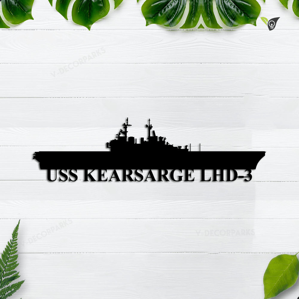 Uss Kearsarge Lhd-3 Navy Ship Metal Art, Custom Us Navy Ship Cut Metal ...