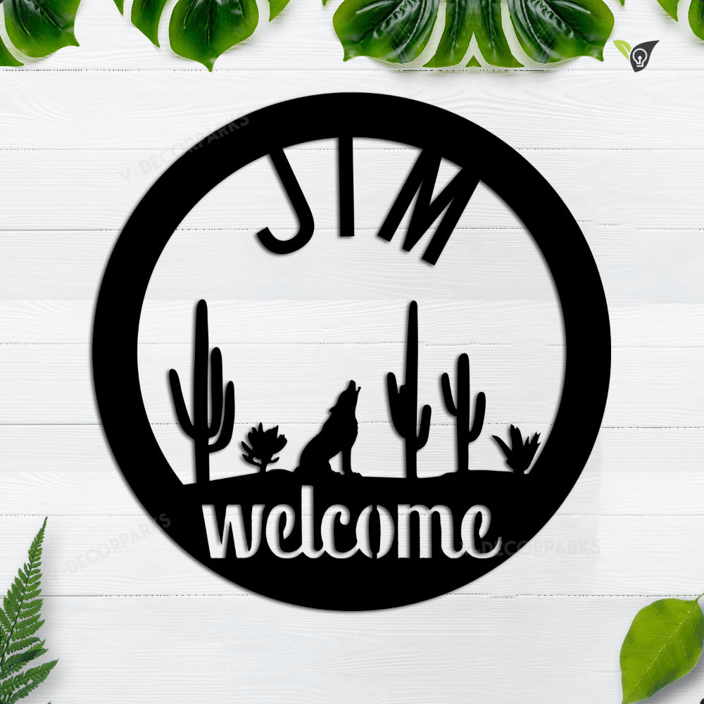 Southwestern Welcome Sign, Custom Welcome Sign, Cactus Welcome Sign ...