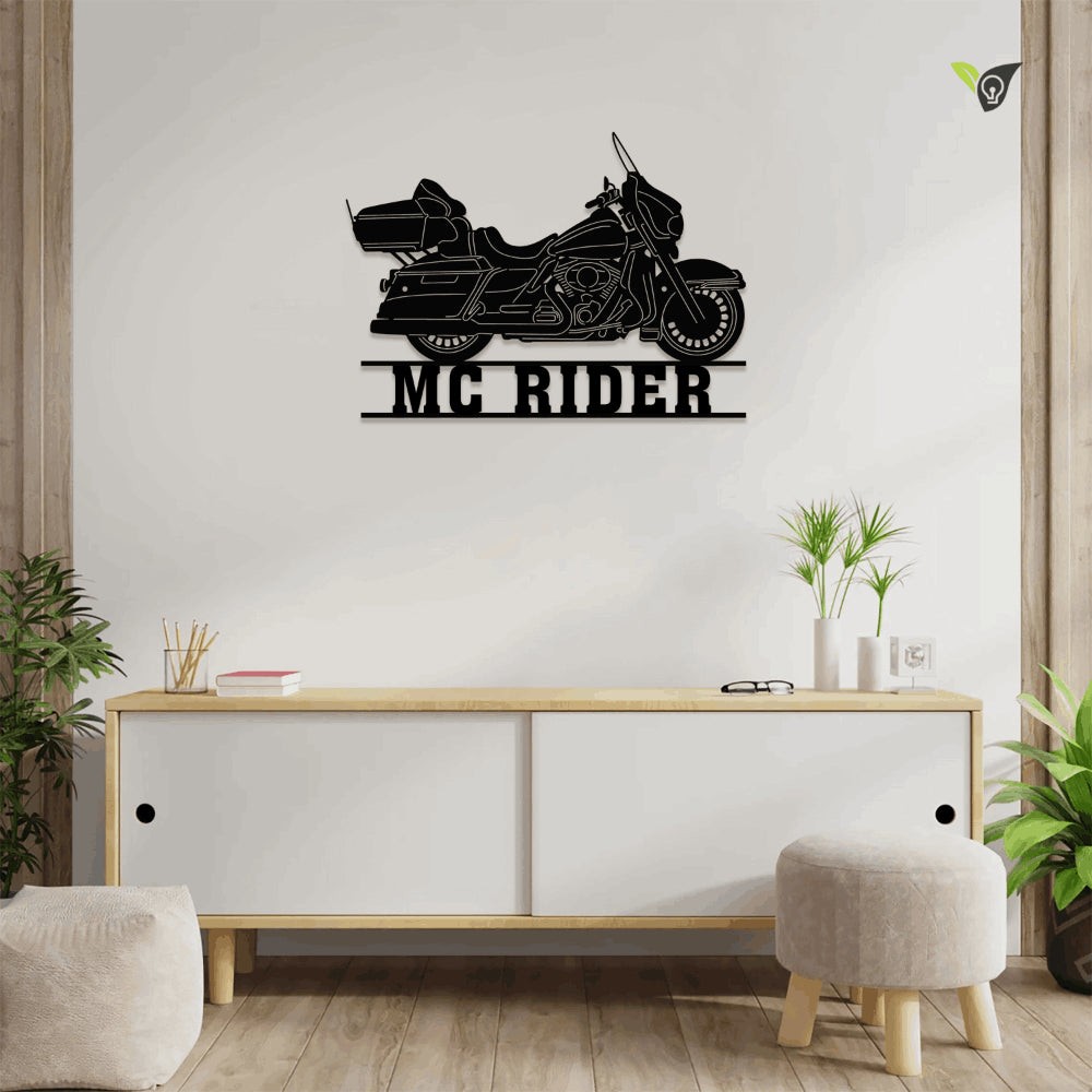 Personalized Motorcycle Garage Metal Art With Led Lights, Man Cave ...