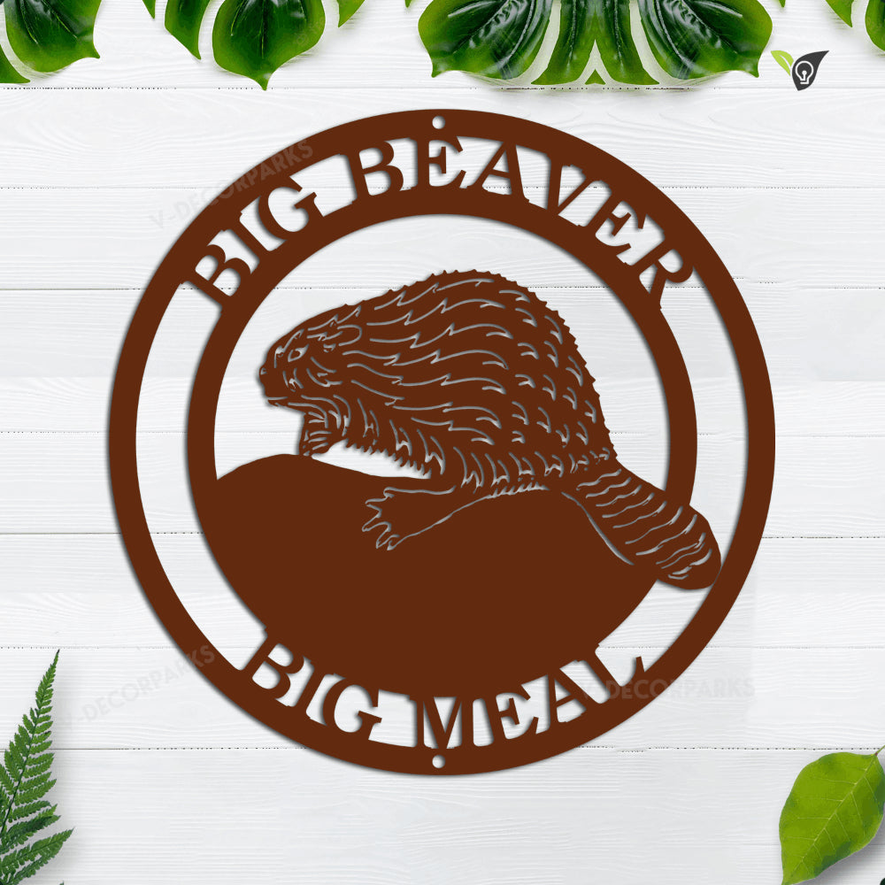 Personalized Beaver Sign, Custom Metal Sign, Custom Metal Art Wall ...