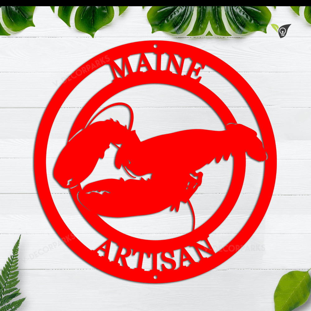 Personalized Lobster Metal Sign, Custom Metal Sign, Metal Art Wall ...
