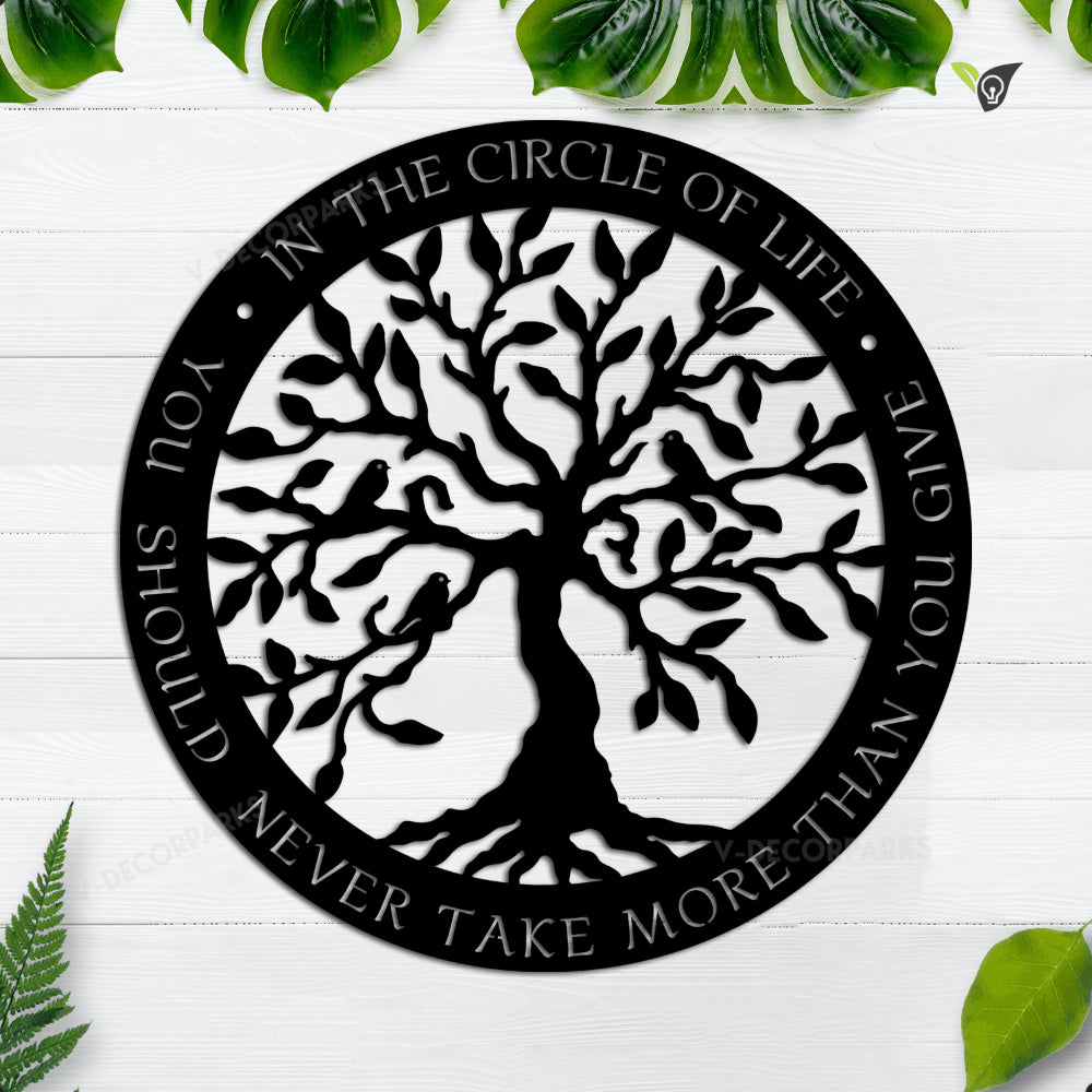 Circle Of Life Tree Of Life Metal Wall Art, Custom Metal Sign, Metal ...