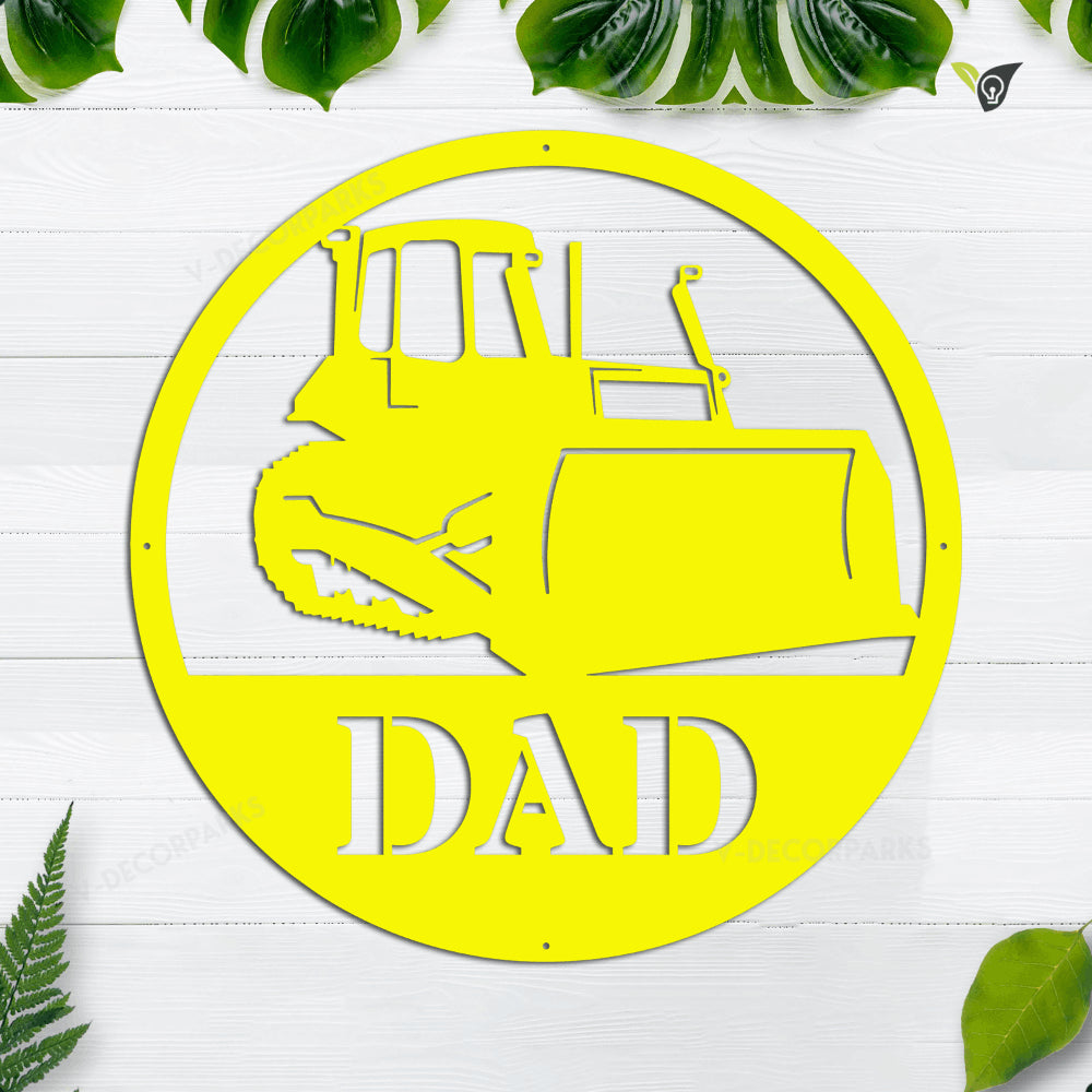 Personalized Bulldozer Truck Metal Sign Art, Custom Bulldozer Metal ...