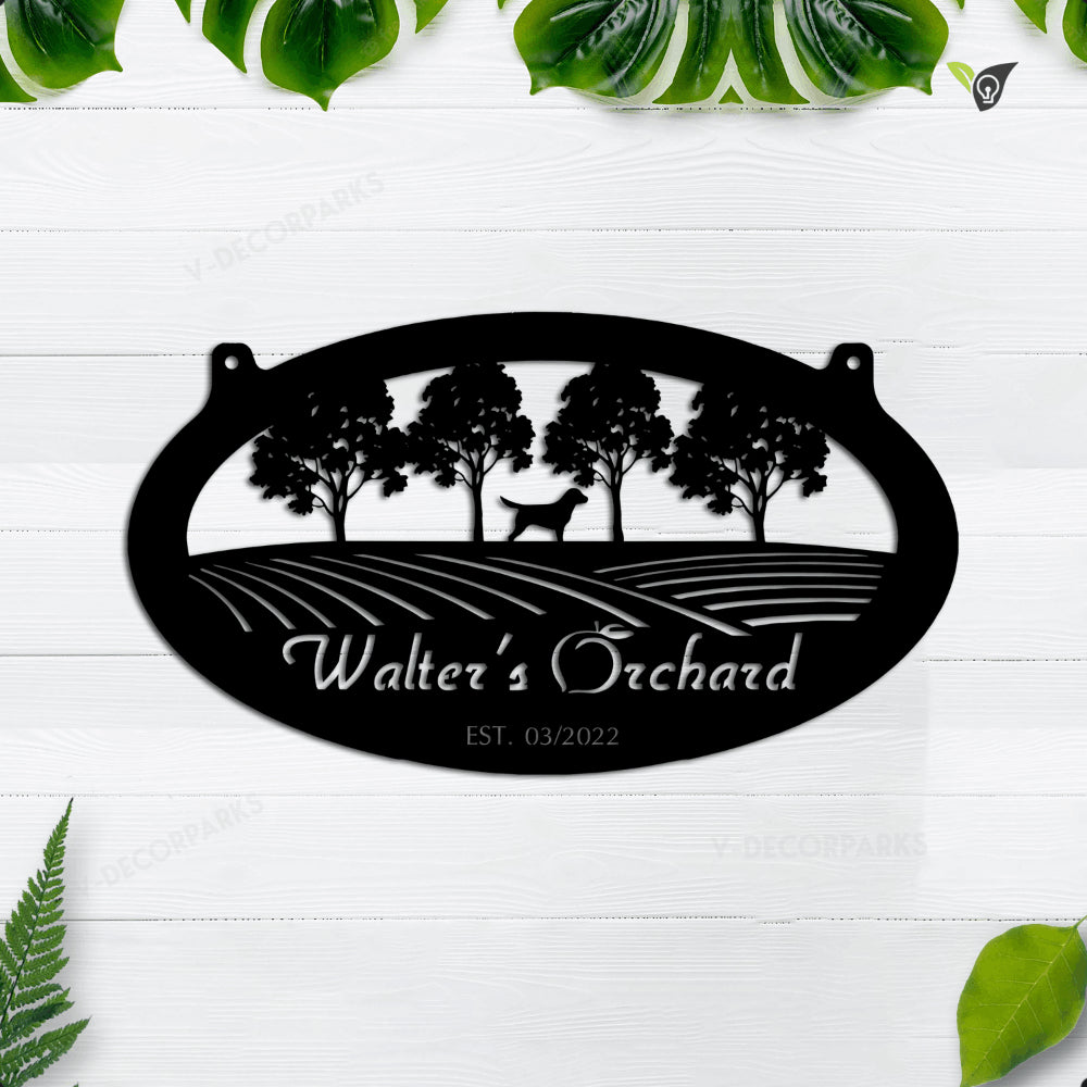 Metal Orchard Sign, Peach Orchard Sign, Apple Orchard Sign, Metal Wall ...