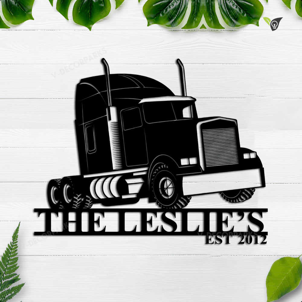 Personalized Semi Truck Wall Metal Art, Personalized Semi Truck, Semi ...