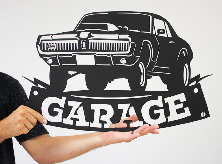 Garage Cut Metal Sign, Metal Sign Art Home Decor | Nalaprint