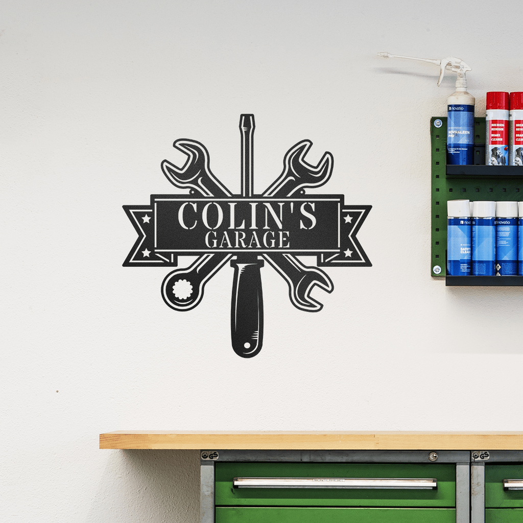 Garage Monogramcut Metal, Metal Art Wall Decor, Cut Wall Hanging, Home ...