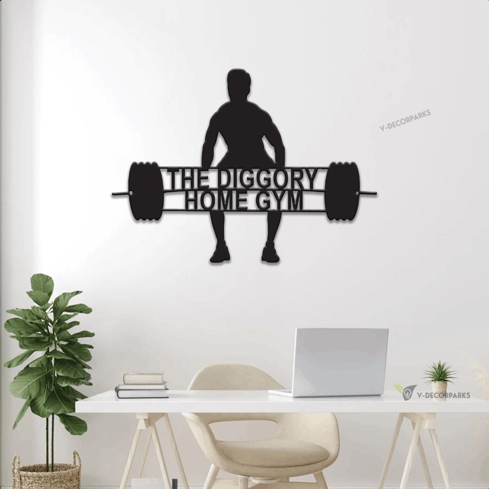 Gym Sign With Led Lights, Personalized Home Gym Sign, Custom Metal Gym ...