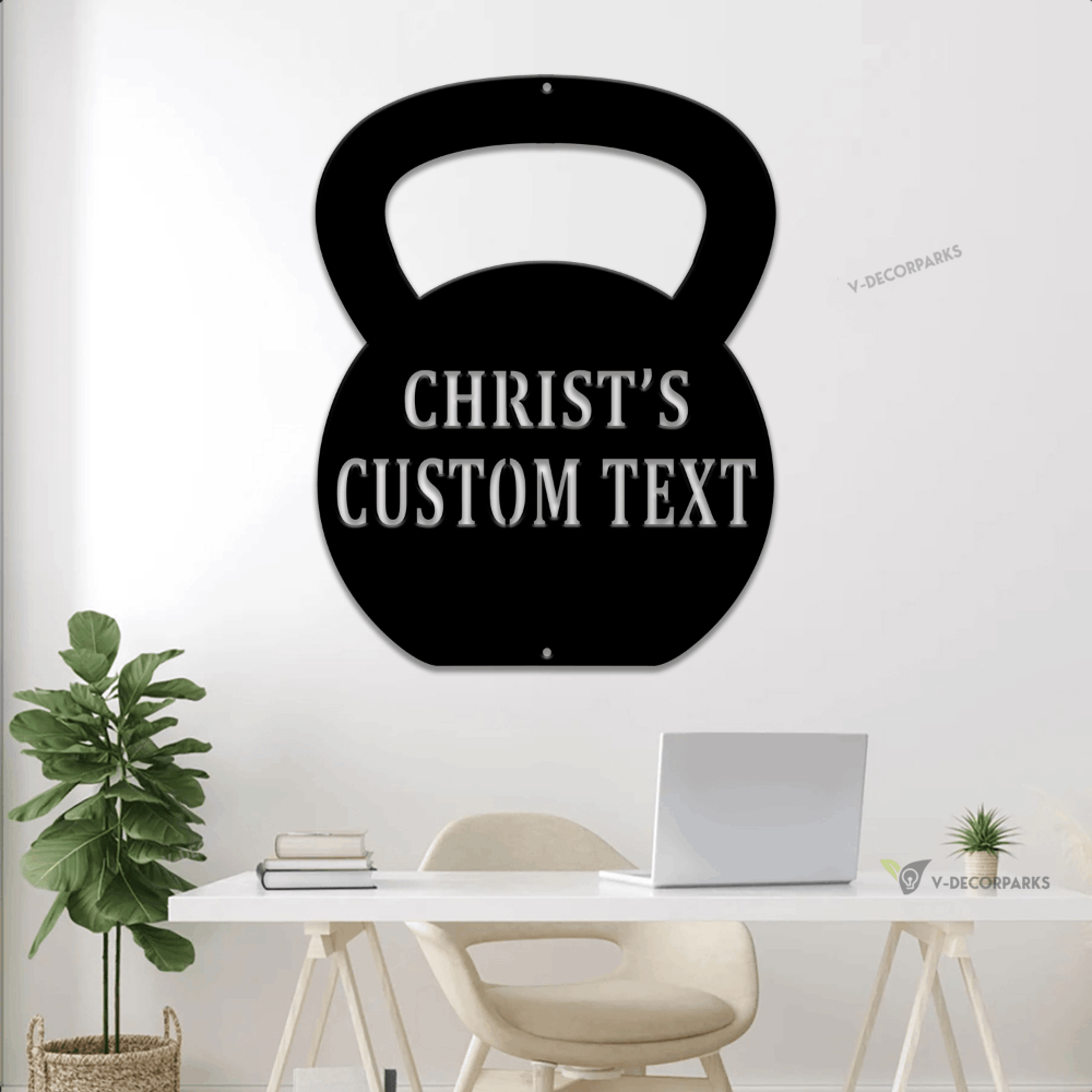 Gym Sign With Led Lights, Personalized Home Gym Sign, Custom Metal Gym ...